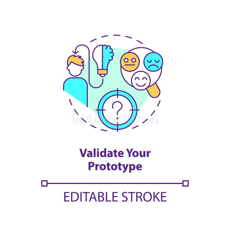 Prototype Testing Turquoise Concept Icon Stock Vector - Illustration of ...