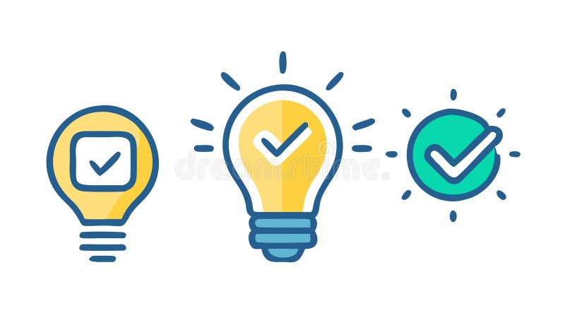 Validated Idea Success: Approved Creative Concepts. Vector Design ...