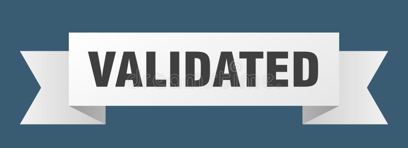 Validated Ribbon. Validated Isolated Band Sign Stock Vector ...