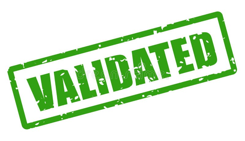 Validated rubber stamp stock vector. Illustration of clipart - 201765181