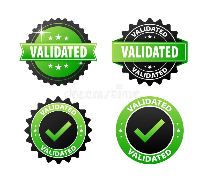Validated Stickers Stock Illustrations – 6 Validated Stickers Stock ...