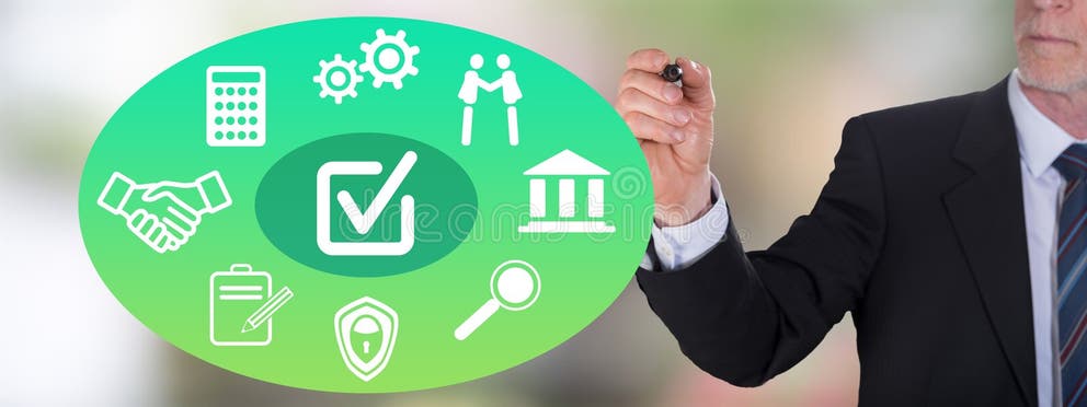 Validation Concept Drawn by a Businessman Stock Image - Image of ...