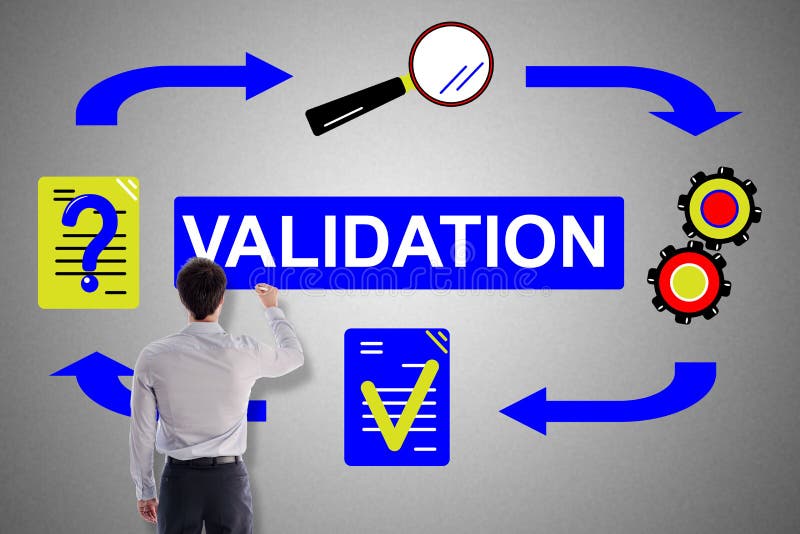 Validation Concept Drawn by a Man Stock Image - Image of approved ...