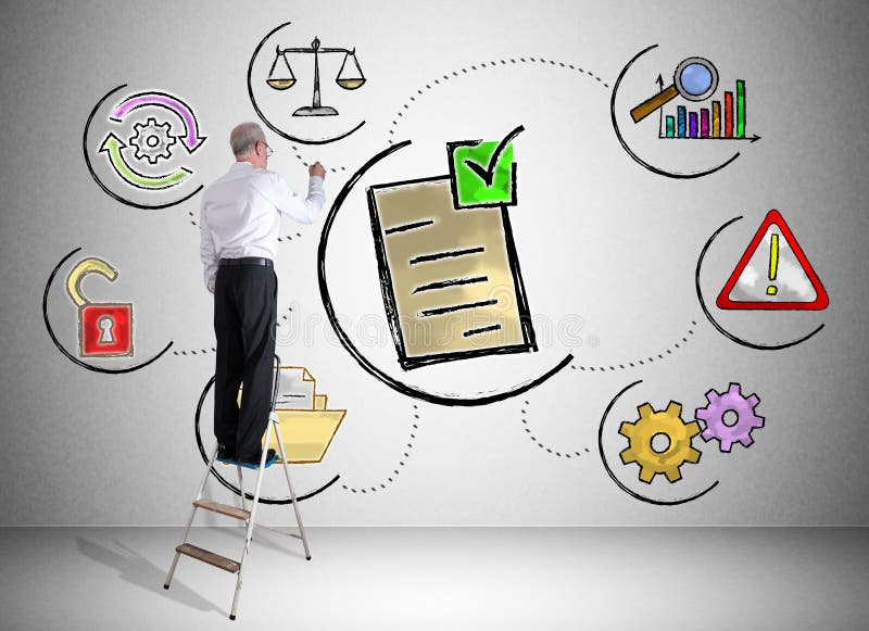 Man Drawing Validation Concept Stock Photo - Image of validation ...