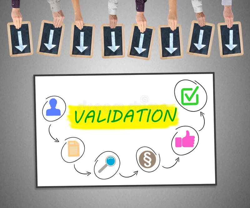 Validation Concept on a Whiteboard Stock Photo - Image of positive ...