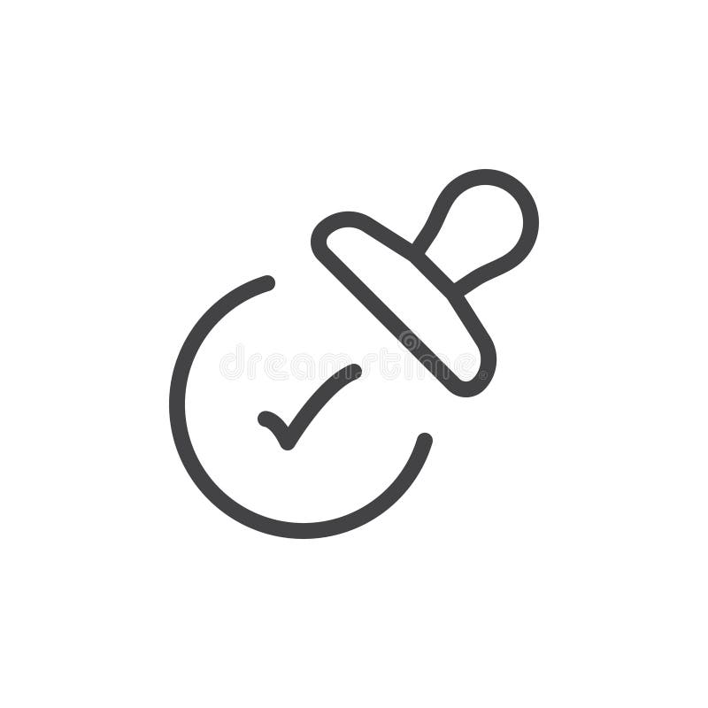 Validation Icon Thin Outline Art Symbol Stock Illustration ...