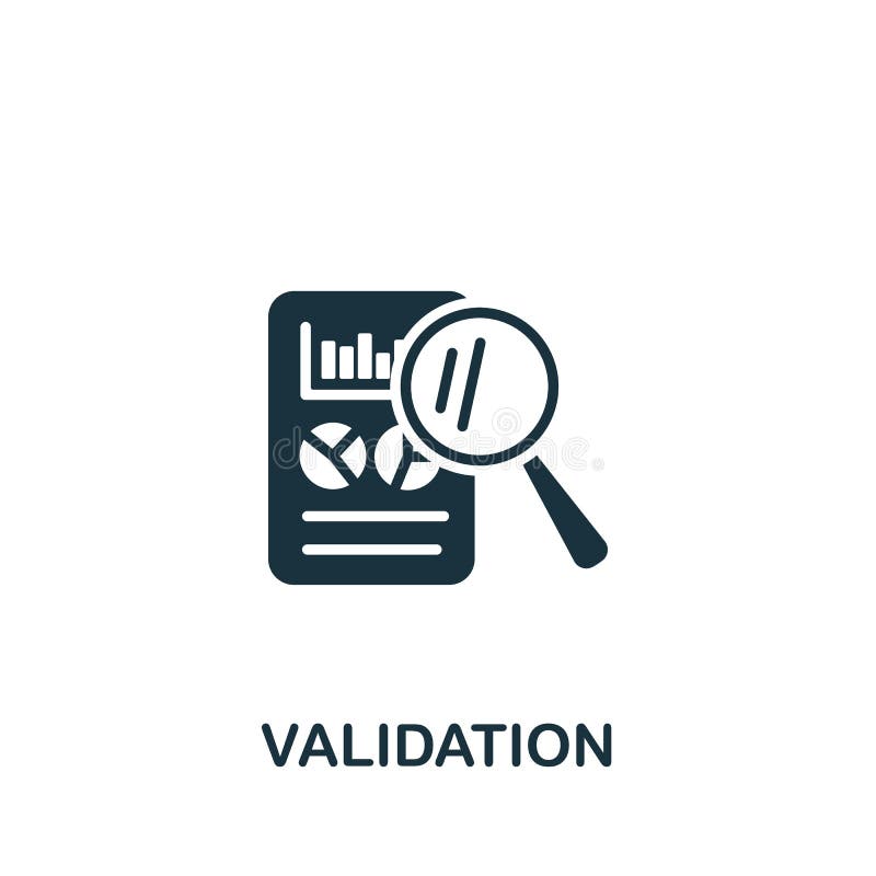 Validation Icon. Monochrome Simple Web Development Icon for Templates ...