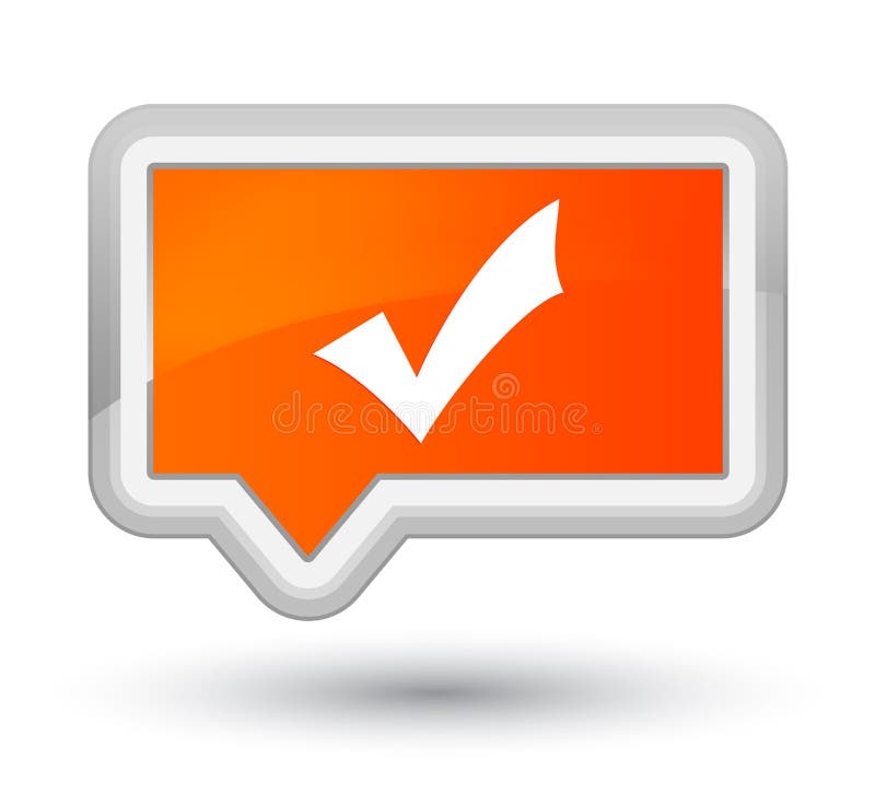 Validation Icon Prime Orange Banner Button Stock Illustration ...