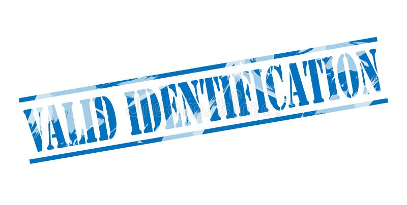Validation Identification Blue Stamp Stock Illustration - Illustration ...