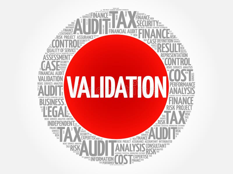 VALIDATION Word Cloud Collage Stock Illustration - Illustration of ...