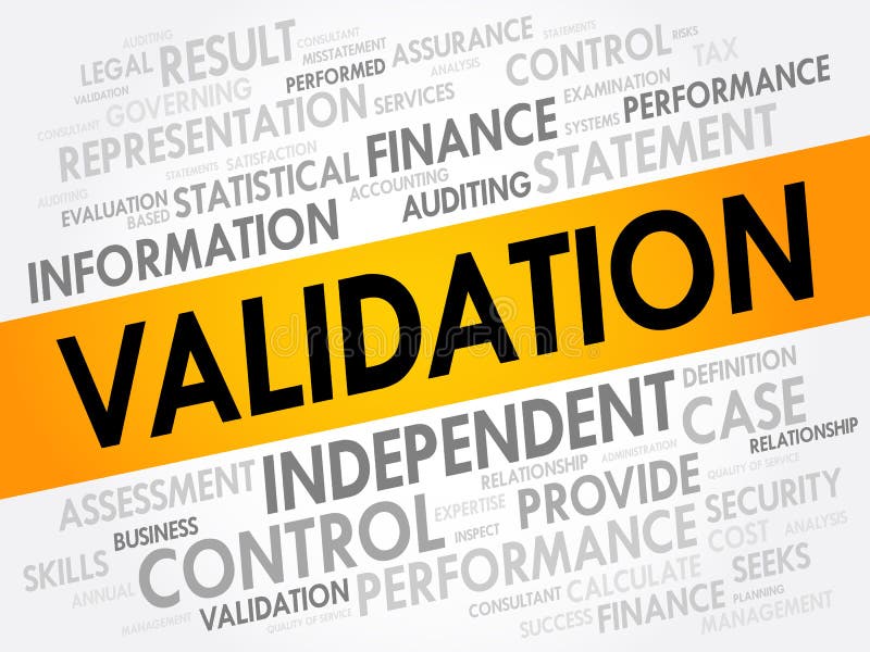 VALIDATION word cloud stock illustration. Illustration of consulting ...