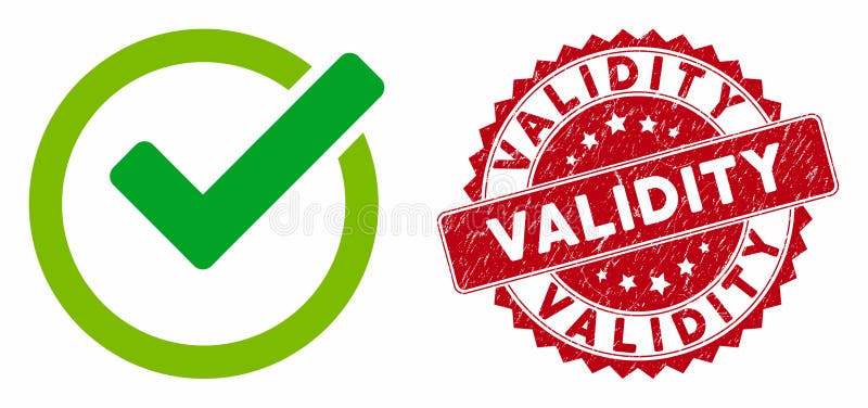 Validity Icon with Textured Validity Seal Stock Illustration ...