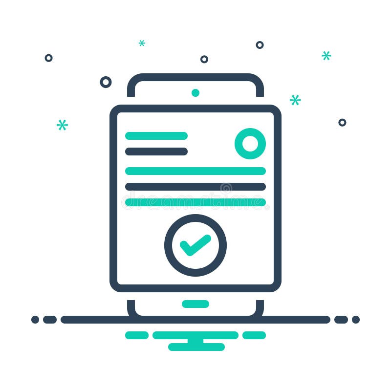 Mix Icon for Validity, Legitimacy and Document Stock Vector ...