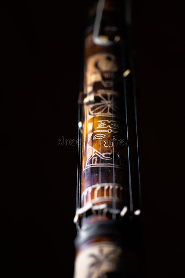 Valiha a Stringed Musical Instrument Typical of Madagascar. Back Stock ...