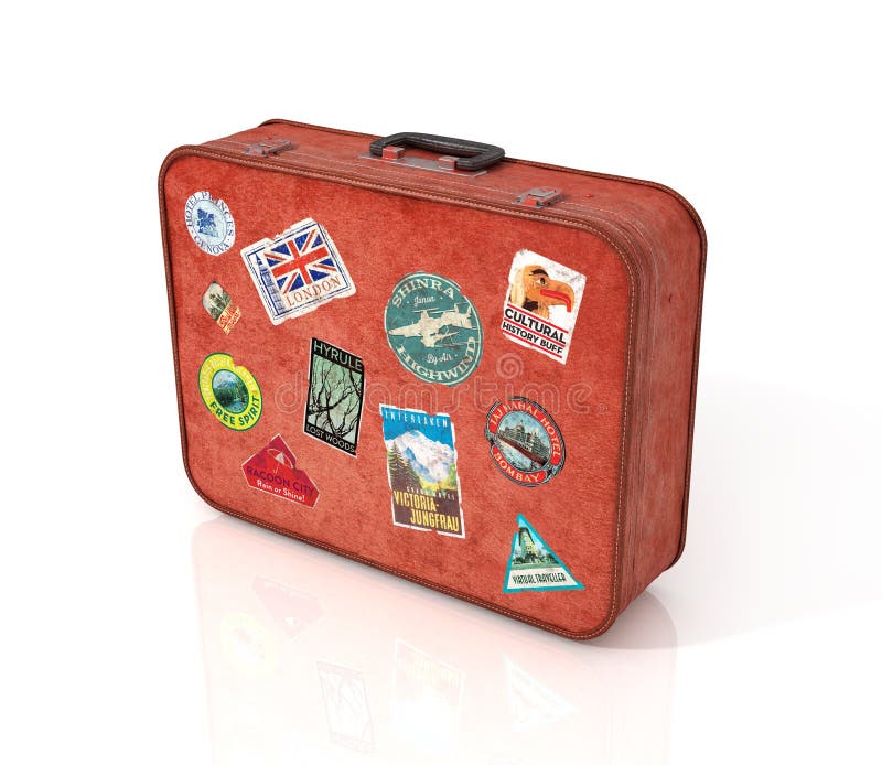 Valise De Course Avec Des Collants Illustration Stock - Illustration du ...