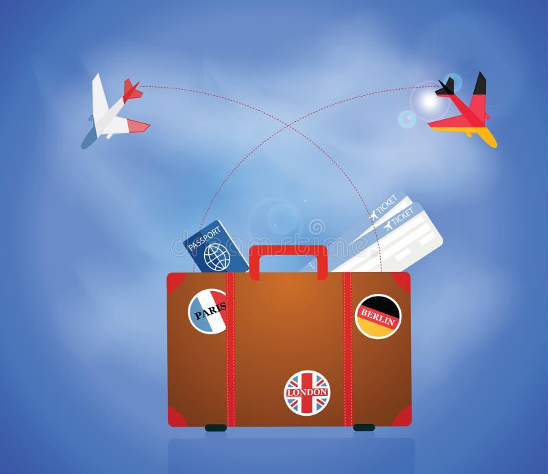 Valise De Course Avec Des Collants Vecteur Illustration de Vecteur ...