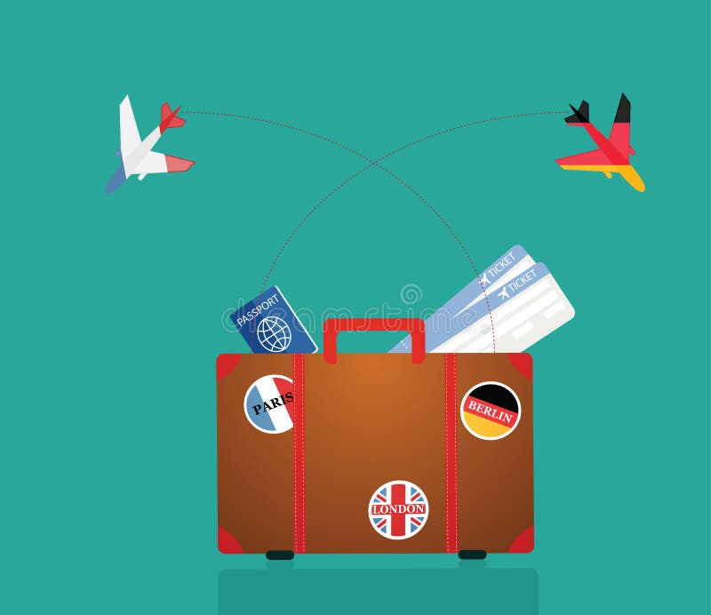 Valise De Course Avec Des Collants Vecteur Illustration de Vecteur ...