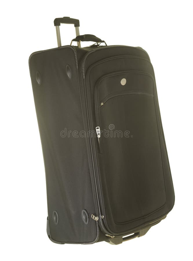 Valise noire de course image stock. Image du voyage, fuite - 16490945