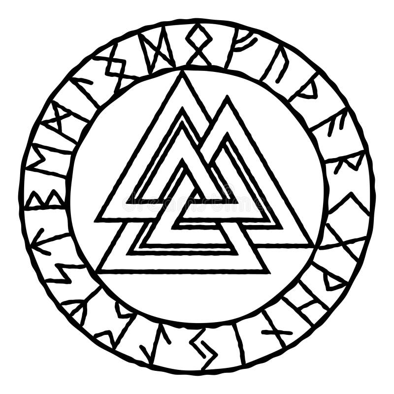 Valknut Ancient Scandinavian Symbol Sign Knot of Fallen Warriors, Sign ... Valknut Ancient Scandinavian Symbol Sign Knot of Fallen Warriors, Sign ...