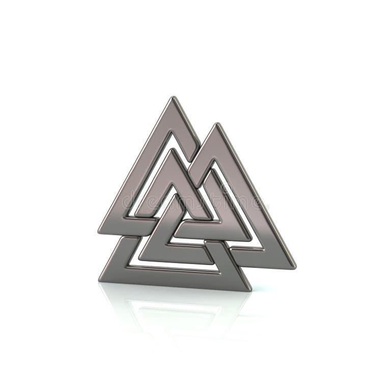 Valknut,silver Viking Symbol Stock Illustration - Illustration of ...