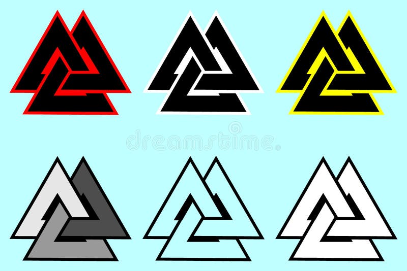 Valknut stock vector. Illustration of legend, ancient - 30389865