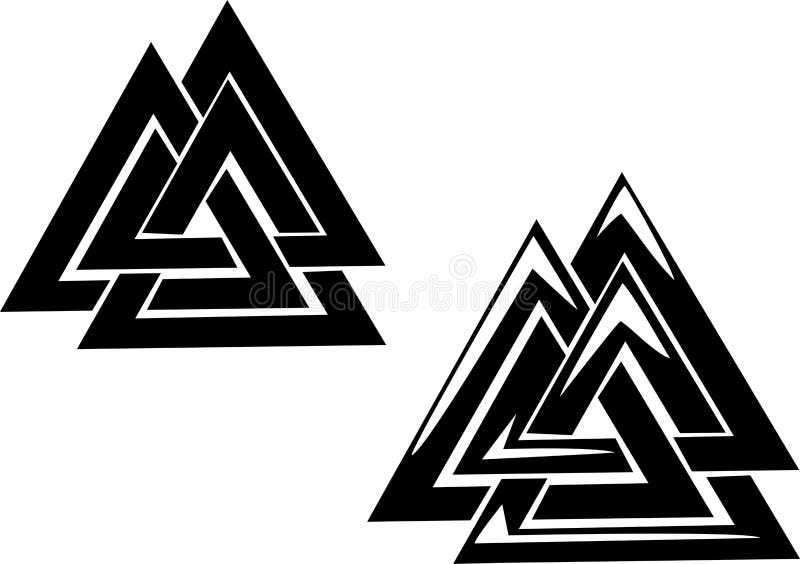 Valknut stock vector. Illustration of power, nordic, slain - 30389865