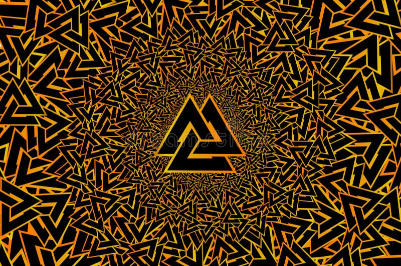 Valknut Symbol, Triangle Logo, Stock Vector - Illustration of odin ...