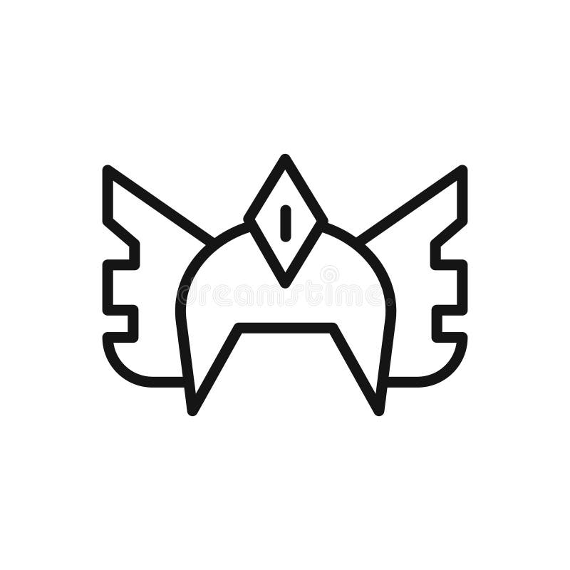 Valkyrie Icon Outline Collection in Black and on White Background Stock ...
