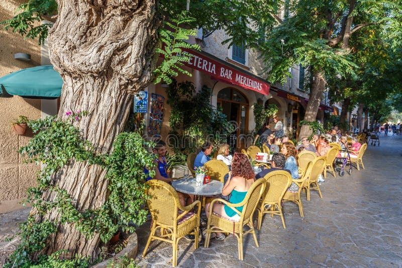 Colourful Flowers in the Streets of Valldemossa Stock Photo - Image of ...