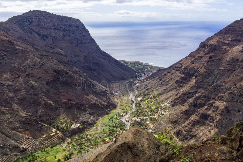 The Valle Gran Rey on La Gomera Stock Image - Image of environment ...