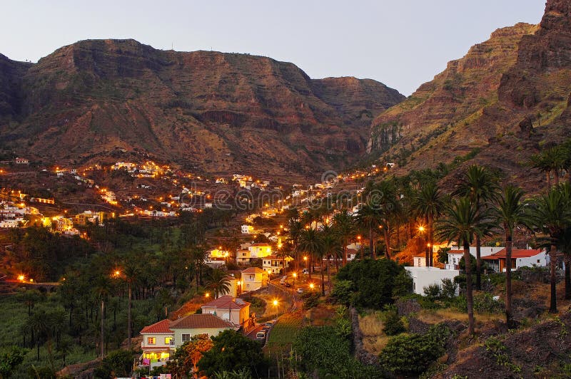 The Valle Gran Rey, La Gomera Island. Stock Photo - Image of green ...