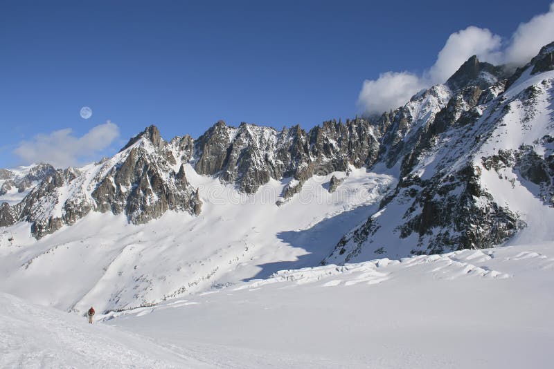 Vallee Blanche, Chamonix stock photo. Image of rock, destinations ...