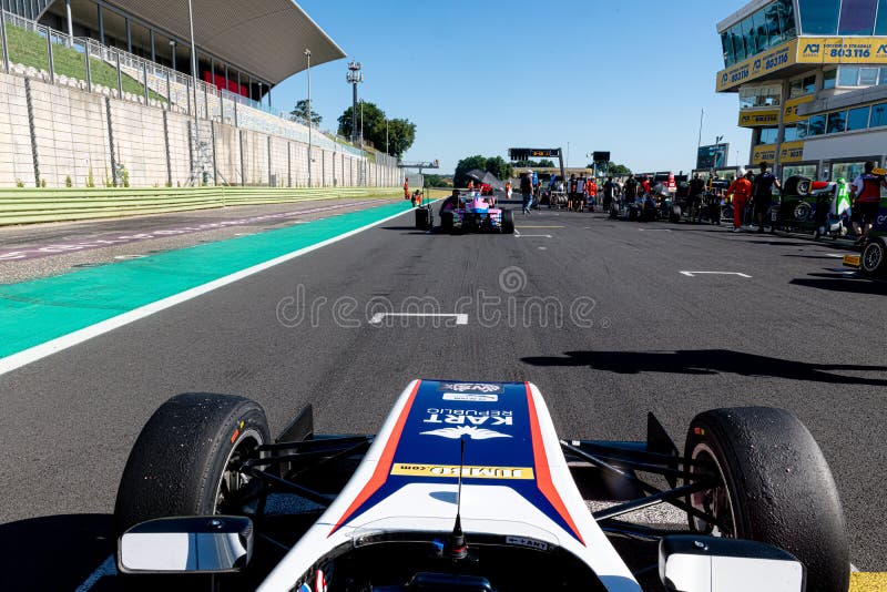 Driver Point of View in Car Racing Starting Grid Editorial Photo ...