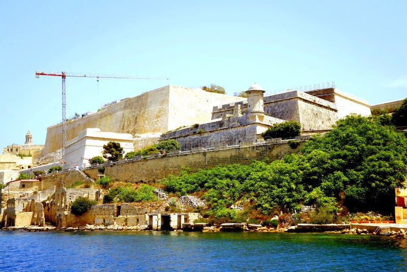 Valletta Fortification, Malta. Editorial Stock Image - Image of malta ...