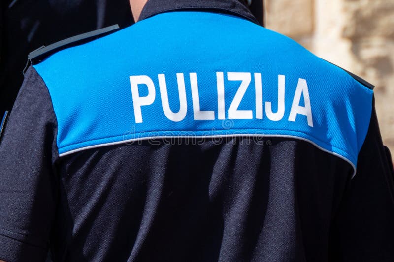 Malta, Policeman Seen from Behind in the Streets of Valletta Editorial ...