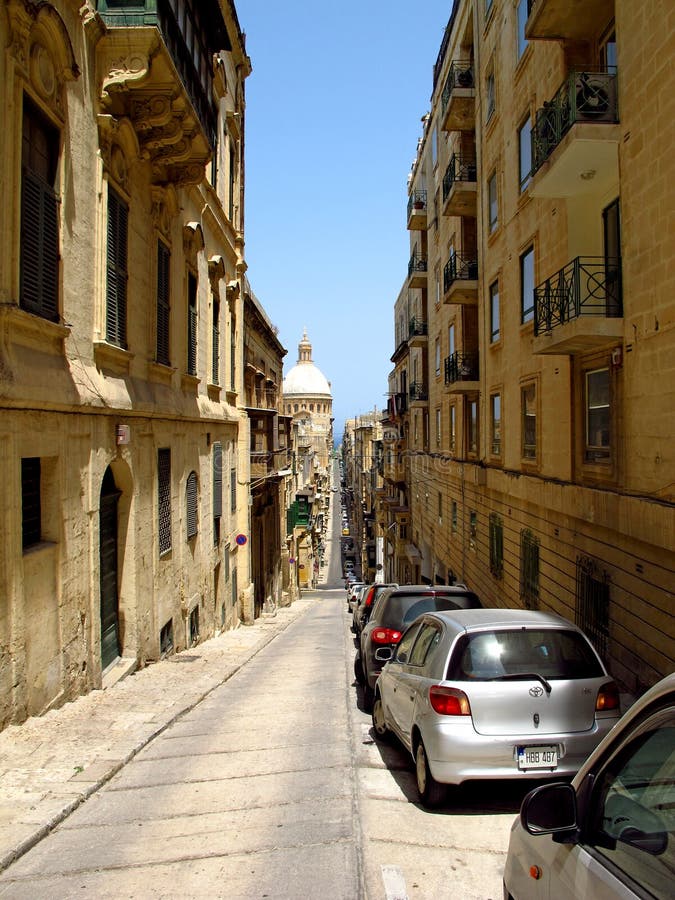 Valletta, Malta - 18 Jul 2011: the Street in Valletta, Malta Editorial ...