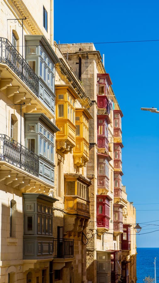 Valletta Streets stock image. Image of scene, structure - 283975453