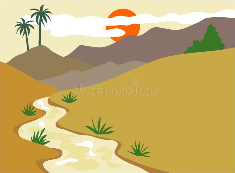 Valley stock vector. Illustration of scenery, graphics, valley - 70629