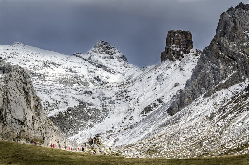 Valley of Aisa stock image. Image of scenery, snowy, spain - 91291267