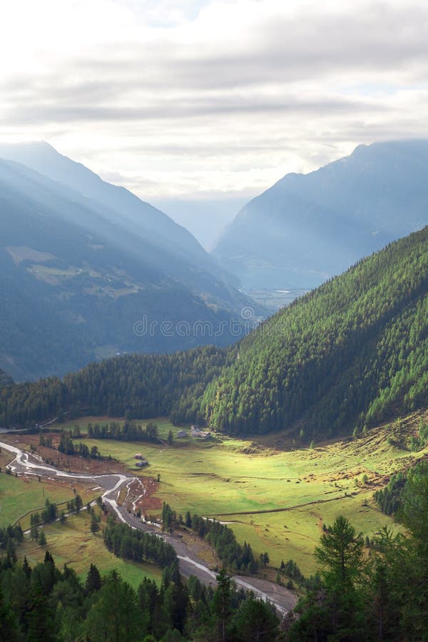 Valley in Alps. stock photo. Image of europe, swiss, mountain - 27137662