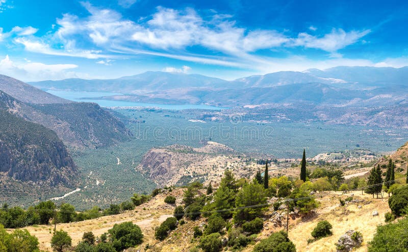 Valley of Amfissa, is a Town in Phocis, Greece Stock Image - Image of ...