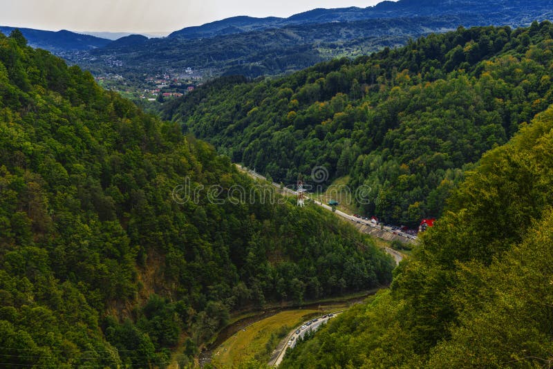 Arges River and One of the Bridges, View from the Mall Stock Image ...