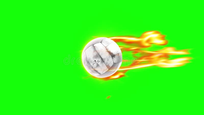 Valley Ball Fire Loop Animation Green Screen Stock Video - Video of ...