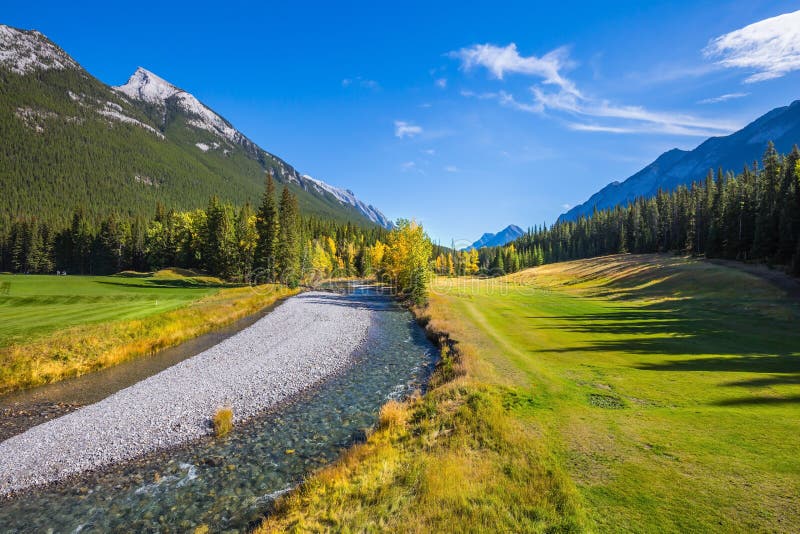 Bow Valley Banff Colors of Autumn Rapids Stock Image - Image of ...