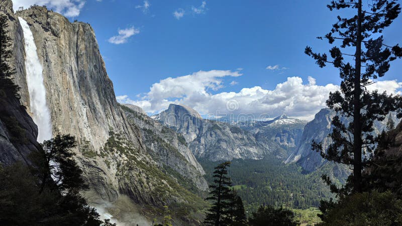 The Valley beyond the fall stock photo. Image of waterfall - 154844784