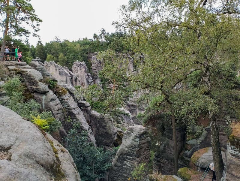 The Valley between the Rocks of Birch Trees and Viewpoints Editorial ...