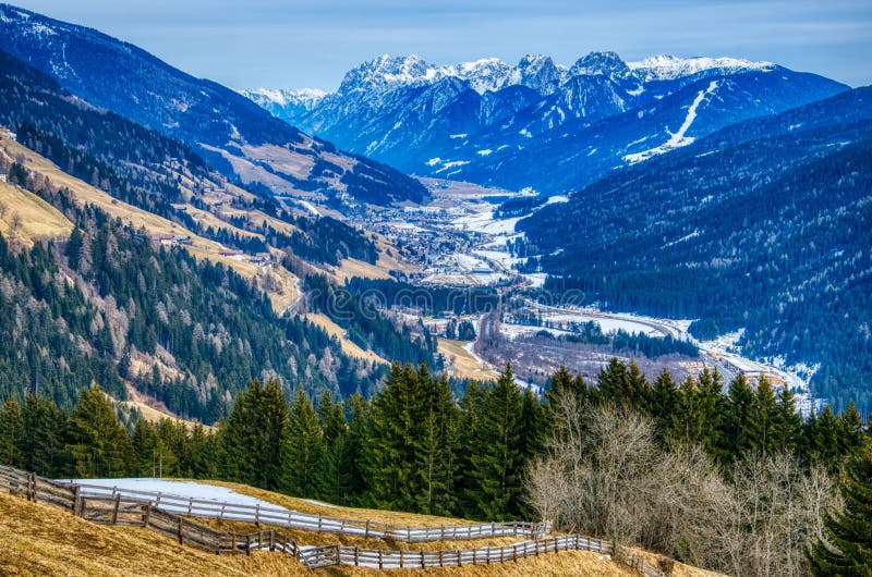 Valley on the border stock image. Image of fences, passed - 198554673
