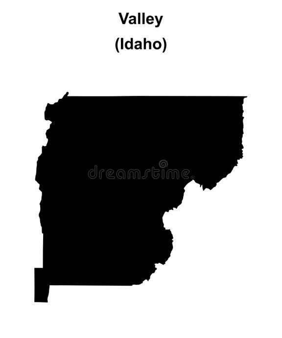 Valley outline map stock vector. Illustration of vector - 360778976