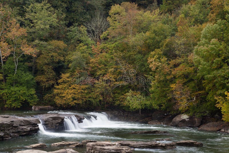 Tygart Valley River with Long Exposure Surrounded by Trees at Daylight ...