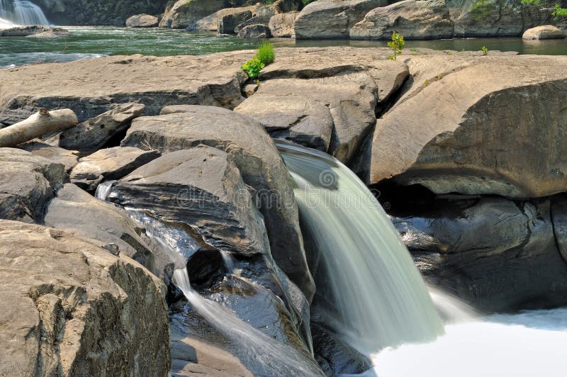 Valley Falls Waterfalls; Fairmont, WV Stock Image - Image of river ...